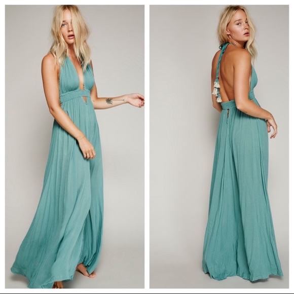 Free People | Dresses | Free People Look Into The Sun Halter Cutouts ...